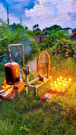 DIY Steam Free Energy: Make Steam Generator at home #tricks #experiment #reels