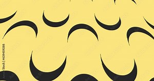 Animating rotating simple half-circle unicirlce background animation in 4K. Innovative 3d semicircle motion graphic stock footage.