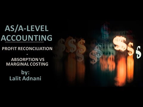 AS/A Level Accounting - Profit Reconciliation under Absorption and Marginal Costing