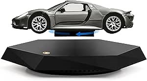 QVIKPMU Levitating Display Model Car, Floating Display, 360 Degree Magnet Display Stand, Small Car Floating Desk Decor, Magnetic Levitation for Unique Presents, Room Decor, Office Desk Tech Toy