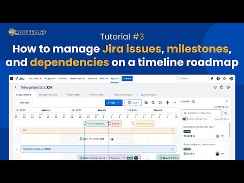 How to manage Jira issues, milestones, dependencies on a timeline roadmap | TUTORIAL VIDEO #3
