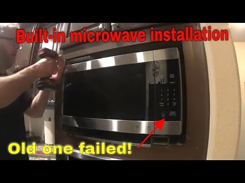 Built-in Microwave Installation Inside Kitchen Cabinet