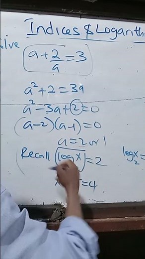 Live highlight - Indices and Logarithms