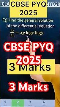 Q) Find the general solution of the differential equation dy/dx = xy logx logy #differentialequation