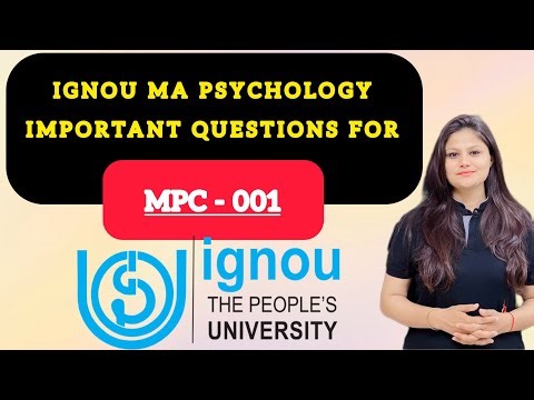 IGNOU MA Psychology important Questions Paper 1 MPC 001