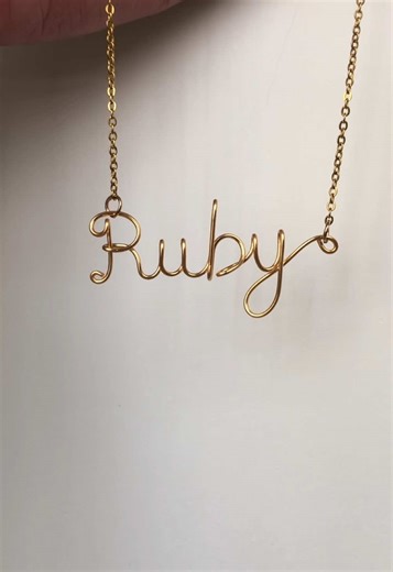 Ruby Name Necklace: The Perfect Birthday Gift for Her