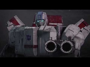 Transformers: War For Cybertron Trilogy Jetfire shoots Skywarp in the back