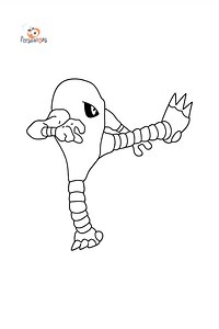 Pokemon Go Hitmonlee coloring page ♥ Online and Print for Free!