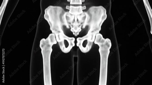 Human Skeleton X-ray Scan: Neck, Spine, Rib Cage, Pelvis, and Legs