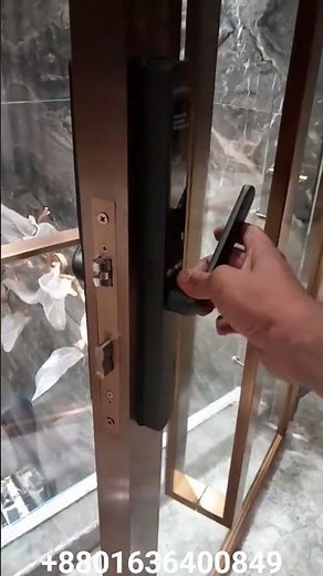 Installation New Smart Slide Door lock Somewhere. More details please call: +8801636400849