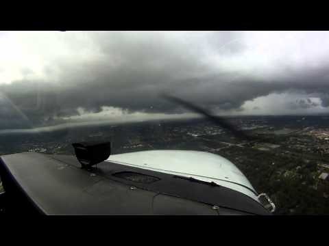 Landing in Storm and Wind Shear with a Cessna 172