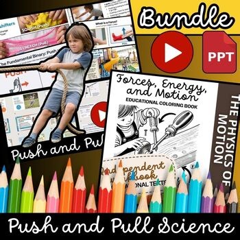 Push and Pull Factors Worksheets | Push and Pull Sort   Force Motion video, PPT
