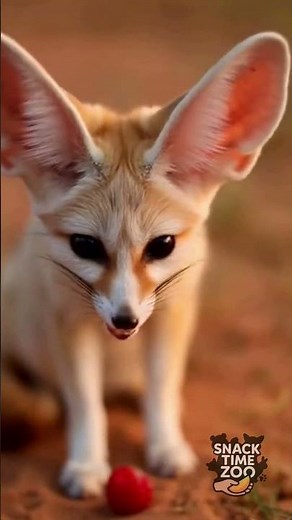 Adorable Fennec Fox Eats Raspberries | Cutest Snack Time Ever! 🦊🍓