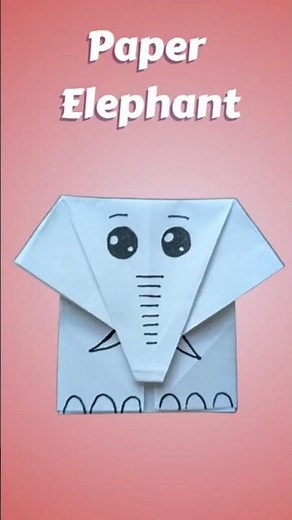 How To Make Easy Origami Paper Elephant For Kids / Craft Ideas / Paper Craft Easy / KIDS crafts