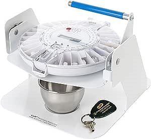 e-Pill MedTime Station Automatic Pill Dispenser – Locked Medication Reminder with Tipper Base & 6 Alarms, Clear Cover – Pill Organizer for Seniors & Caregivers