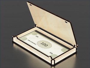 Money Gift Box SVG Template With Flip Lid (DXF, PDF) - Etsy