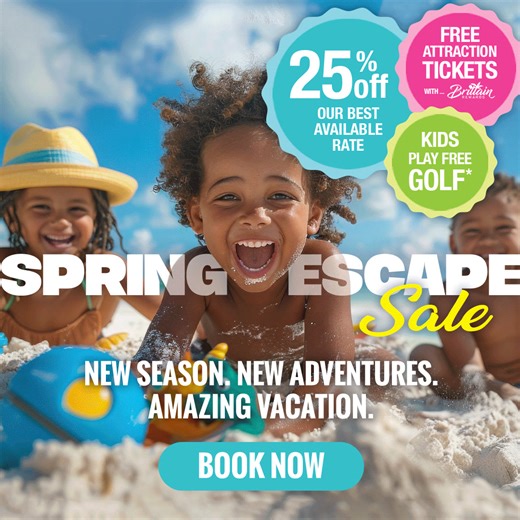 6K views |  Spring into sunshine and seaside fun!  Don’t miss 25% off + free attraction tickets—only during our Spring Escape Sale! ☀️️ Book Now: https://ow.ly/V1O050URkNE | The Breakers Resort | Facebook