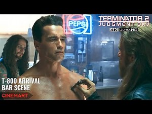 TERMINATOR 2 (1991) | T-800 Arrives | Bar Fight Scene 4K UHD