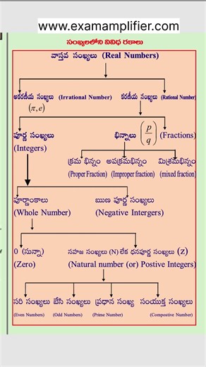 Number System Classification – Full Chart in One Image Real Numbers