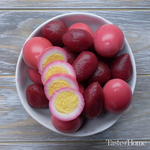 92K views · 496 reactions | Ever since I can remember, my Mother served this pickled egg recipe at Easter. I made them for my granddaughter the last time she visited and they were all gone before she left. —Mary Banker, Fort Worth, Texas > Get the recipe for Pickled Eggs with Beets: https://trib.al/LnvhiYa | Taste of Home | Facebook