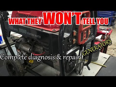 Generator Won't Start Or Stay Running Diagnosis and Repair Of Troy Bilt 10,500 Watt