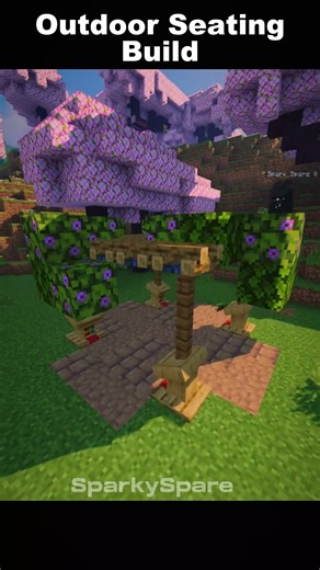 Outdoor Seating Build🏡#minecraft #gaming #minecraftbuilding #builds