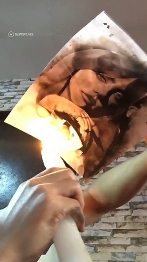 185K views · 530 reactions | this artist is using fire to create hyper-realistic portraits (here's one of billie eilish) #reels #billieeilish #portraits #artwork #artist #fire #innovation #innovative | In The Know Innovation | Facebook