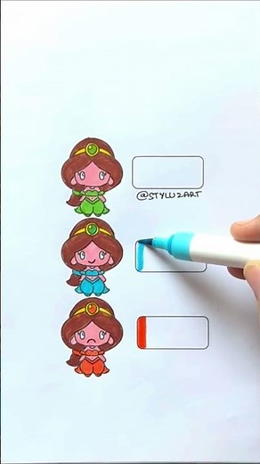 Mario Princess with different mood swings #art #trending #ytshorts #youtubeshorts