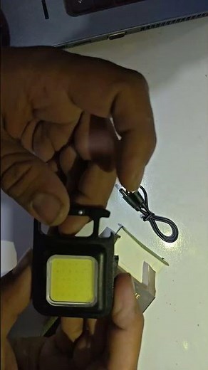 Mini LED Portable Keychain Flashlight Multifunction COB Work Light USB Rechargeabl