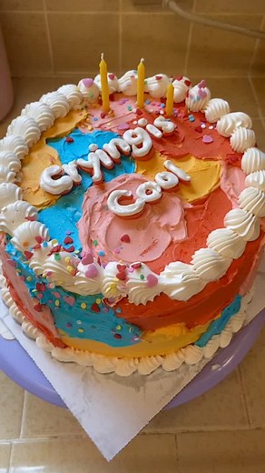 Colorful Rainbow Cake Design Tutorial