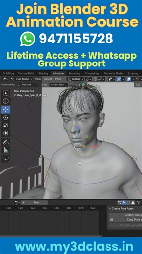 3d animation in blender mixamo #blender #3dmodeling #3danimation