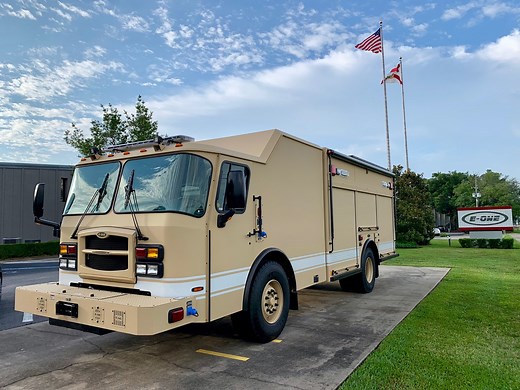 Take a tour of this E-ONE Hazmat Rescue Vehicle, the first of 25 being built for the U.S. Air Force. Painted in a matte desert storm, this vehicle is headed to the Middle East. #EONEstrength #firetrucks #USAirForce #Military | E-ONE Fire Trucks (Official Site)