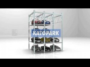 KATOPARK -- 3 & 4 High Car Parking/Car Stacking System Animation (from Materials Handling Pty Ltd)