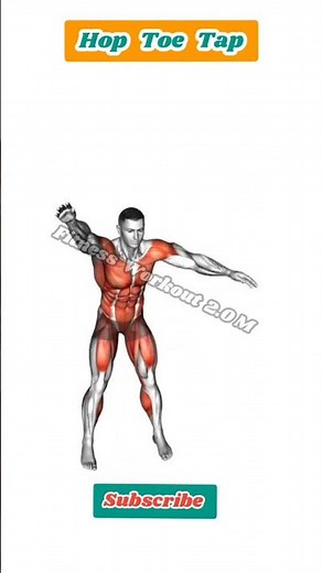 Hop Toe Tap Full Body Exercise at home #workout