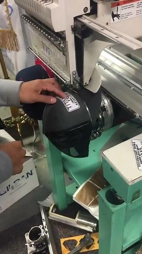 Sewing Patches on Hat with Tajima Embroidery Machine