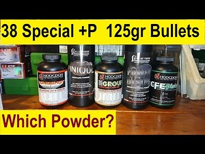38 Special +P, 5 powder test with 125gr bullets