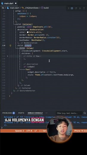 Flutter - Animated size, widget for automatic animation when there is a size change 🔥#coding #flu...