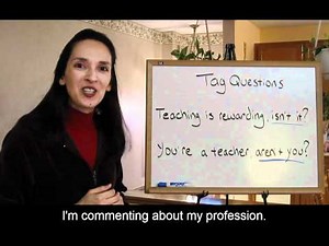 Tag Questions - Lesson 29, Part 1 - English Grammar (with captions)