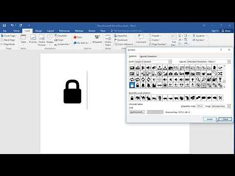 How to type lock symbol in word