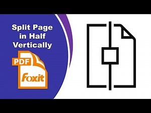 How to split a page in half vertically in Foxit PDF Editor
