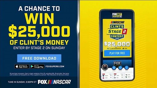 FOX Bet TV Spot, 'NASCAR: Win $25,000 of Clint's Money'