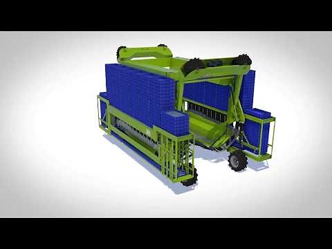 blueberies harvesting machine blueberry collecting catch all system