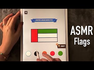 😴 Ipad ASMR - 🏴‍☠️Painting Flags (4) - Upclose Whispers / Mouth Sounds
