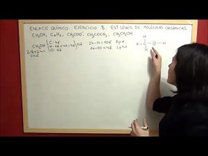 QUIMICA Enlace Ejercicio 8 Estructura de Lewis de moléculas orgánicas