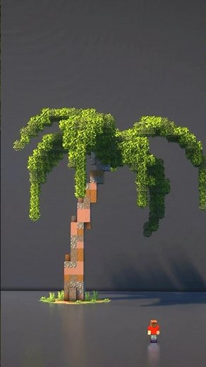 Minecraft | Realistic Custom Tree (Foxtail Palm) #minecraftbuilding
