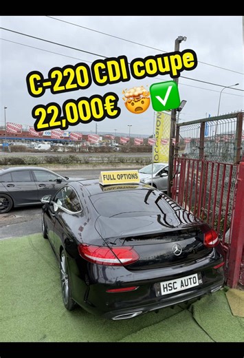 Mercedes C-220 Coupé pack AMG dispo dans votre garage HSC AUTO 95 situé au 1 Avenue du général Leclerc 95480 à Pierrelaye ou HSC AUTO 95 sur waze 😍✅#fyp #hscauto #pourtoi #amg #mercedes