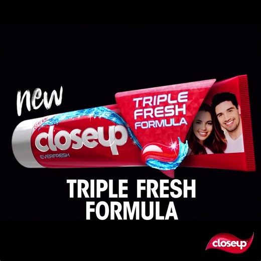 Can your toothpaste clean, protect and whiten all at once? Because the new Closeup Triple Fresh Formula can. Try it now! | Closeup