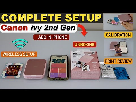 Canon Ivy 2 Mini Photo Printer Setup, Install Zink Paper, Wireless Setup, Print With iPhone, Review.