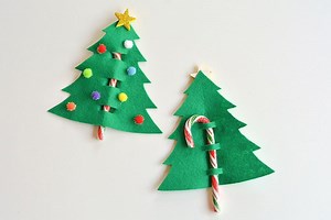 Felt and Candy Cane Christmas Tree