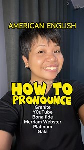 79K views · 2.5K reactions | HOW TO PRONOUNCE: Y0uTube, Merriam Webster, Bona Fide, etc., in AMERICAN ENGLISH #bilingualleng #oneminuteenglish #esl #eslteacher #followers #everyone #englishpronunciation #americanenglish | Bilingual Leng | Facebook